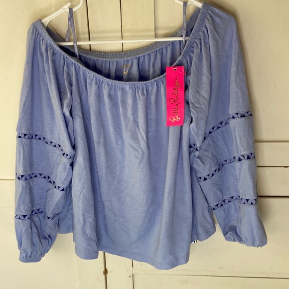 Lilly Pulitzer | Tops | Lilly Pulitzer Top Side M Brand New Periwinkle ...